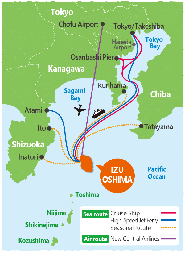 Access to Izu Oshima Geopark | Access | Izu Oshima Geopark